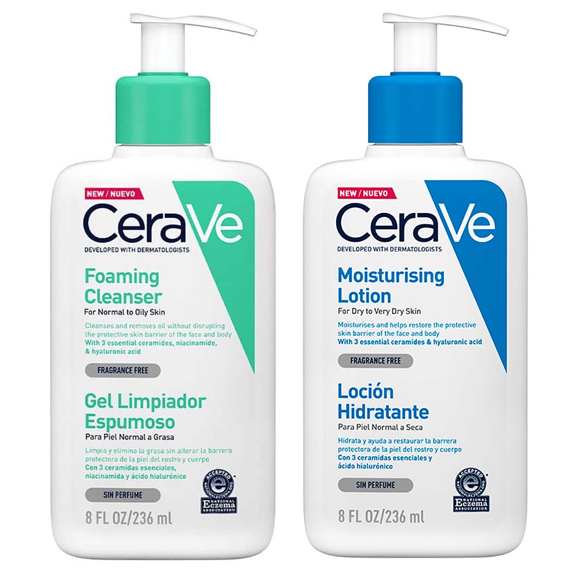 Pack CeraVe - Gel Limpiador Espumoso Y Loción Hidratante - essenz